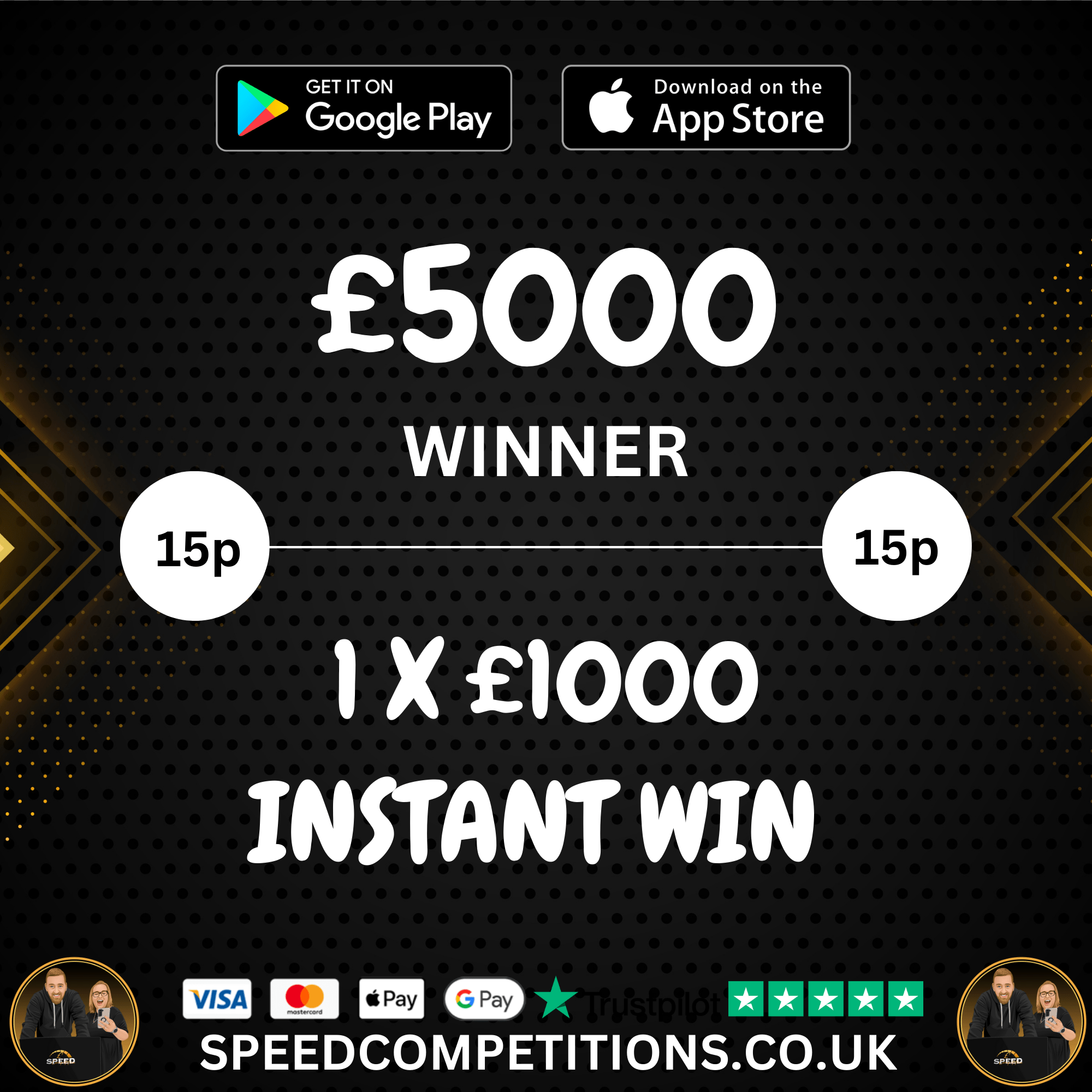 £5000 Winner + £1000 Instant win - SPEED COMPETITIONS