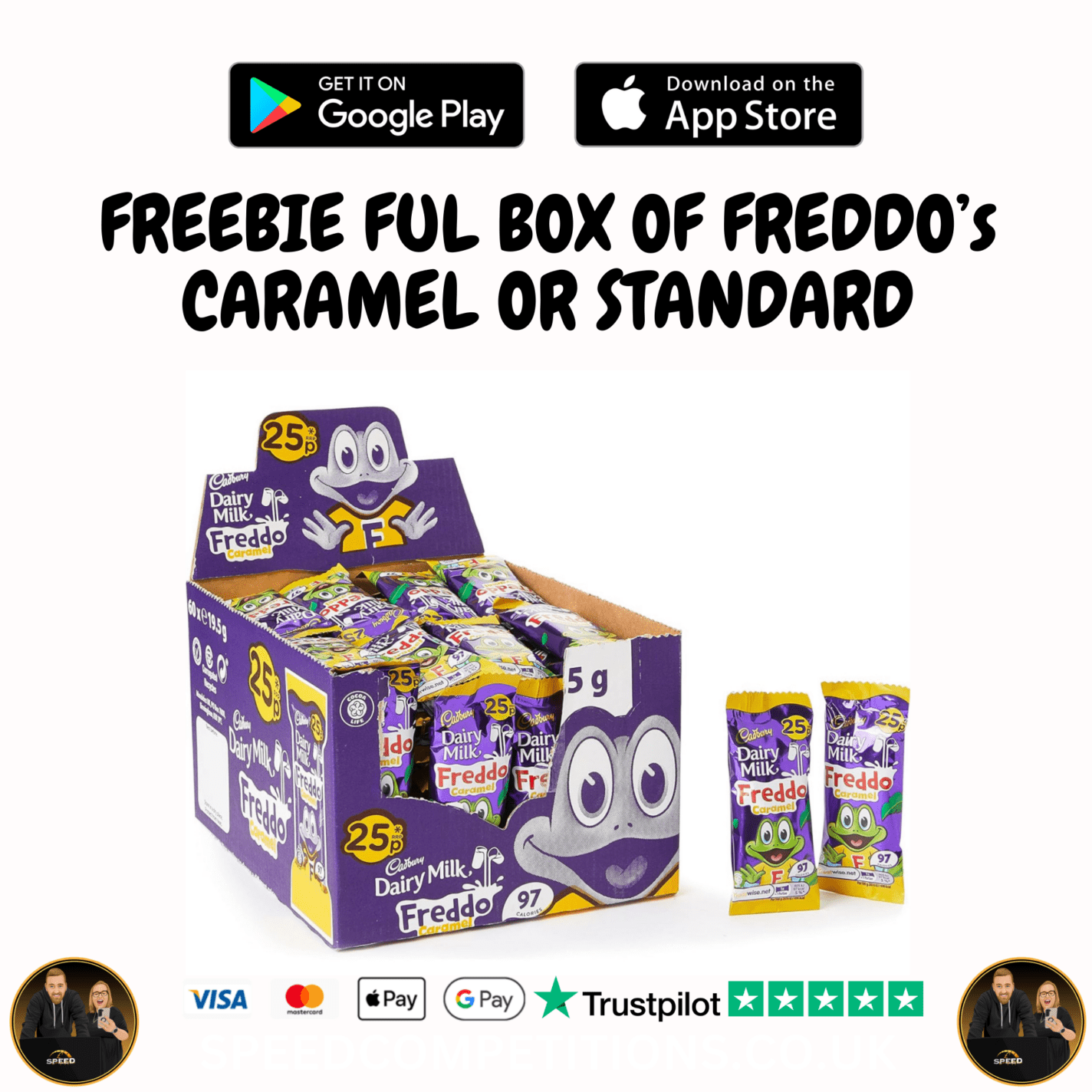 Freebie Full Box of Freddo’s - SPEED COMPETITIONS