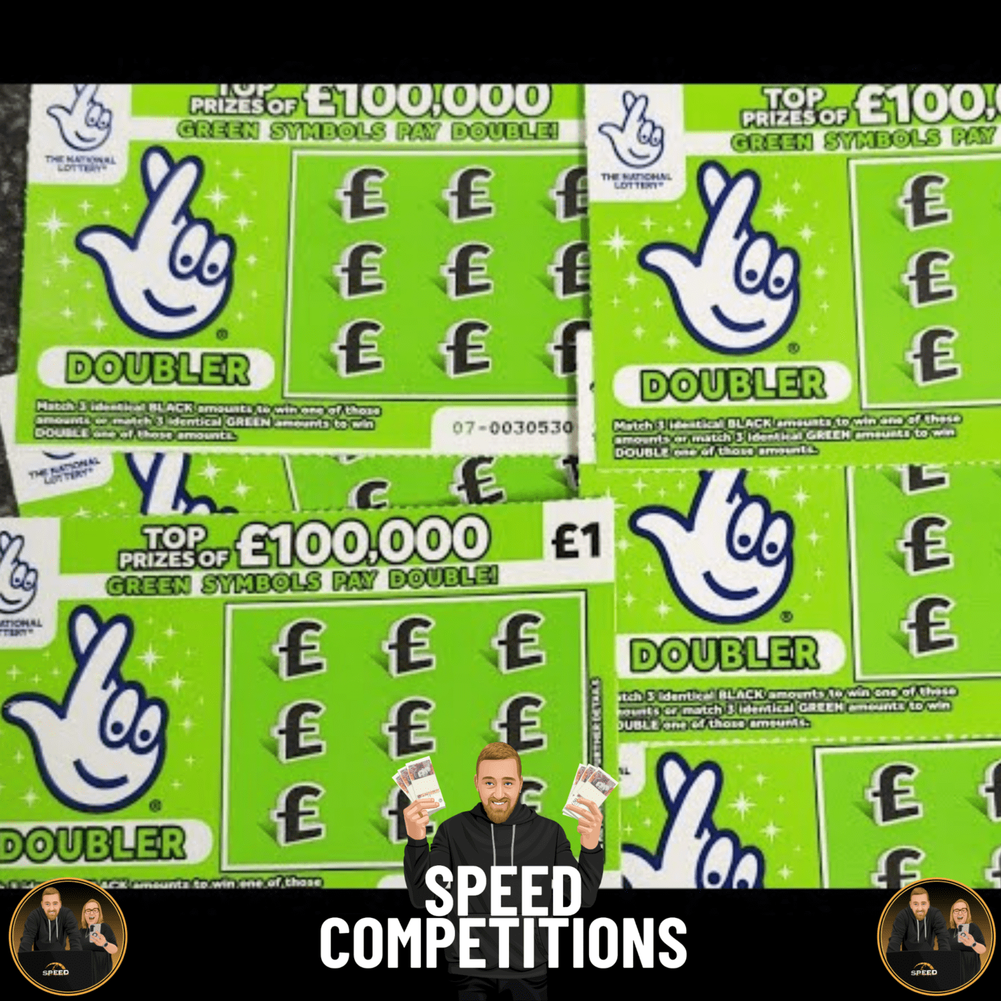 2 X full packs of £1 Scratch Cards - SPEED COMPETITIONS