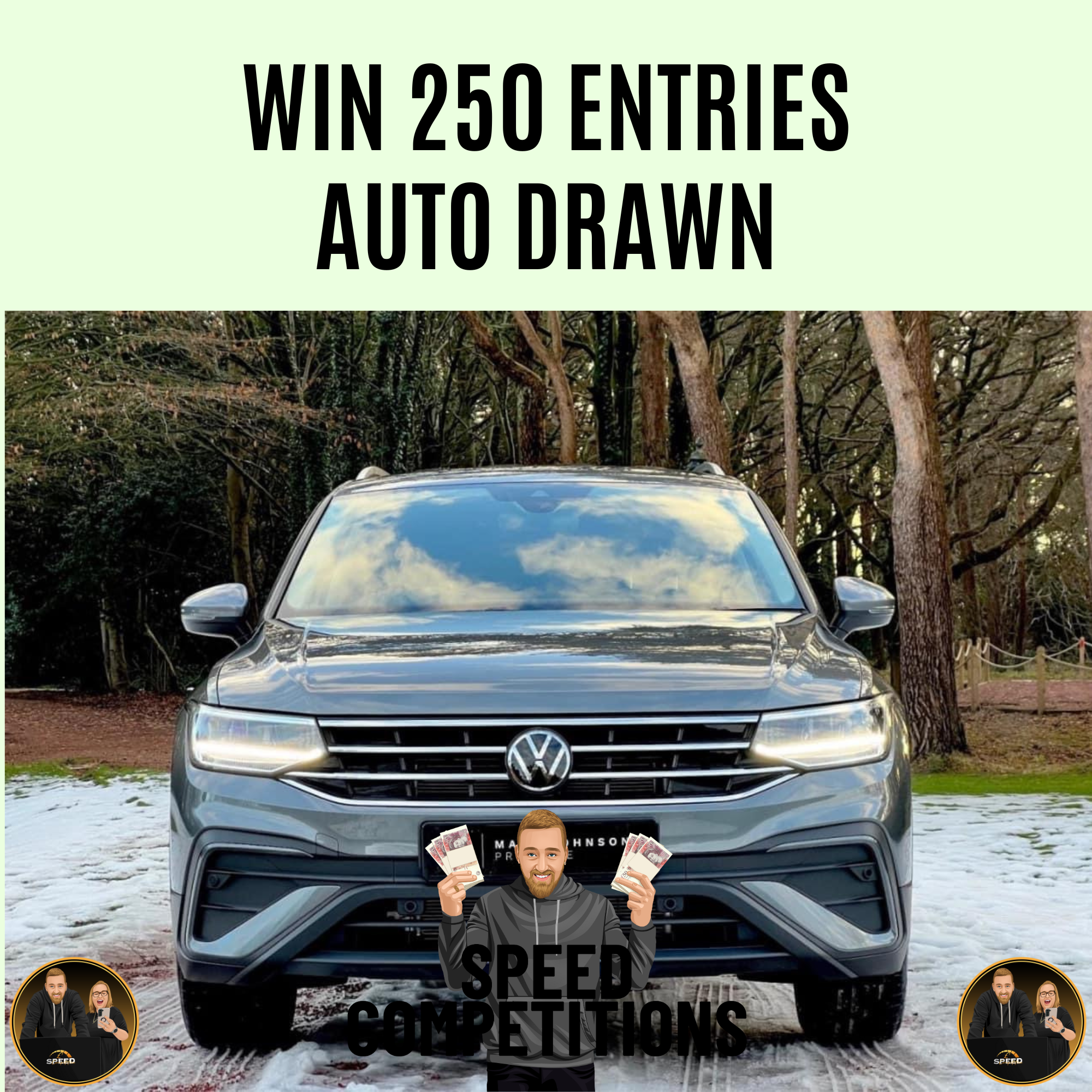 Win 250 Entries into the 2023 VW Tiguan - Auto Draw #1 - SPEED COMPETITIONS